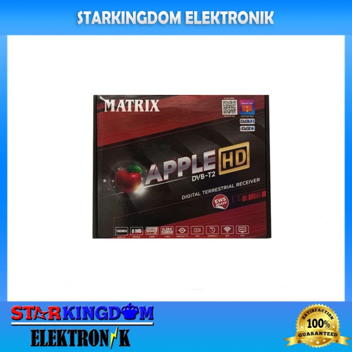 Jual Matrix Apple HD New Red TV Digital DVB-T2 Set Top Box UHF Free ...