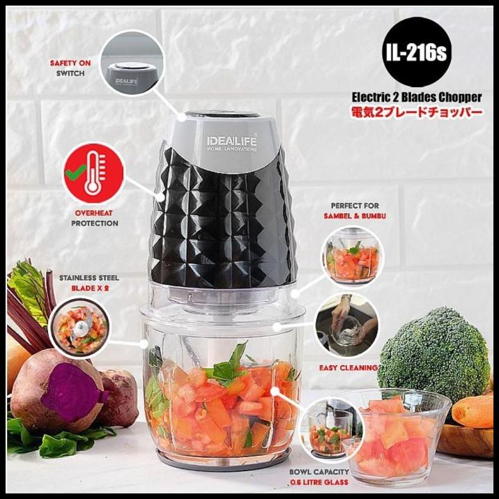 Jual Idealife Electric Chopper Penggiling Listrik Coper 0.6Litre (Il ...