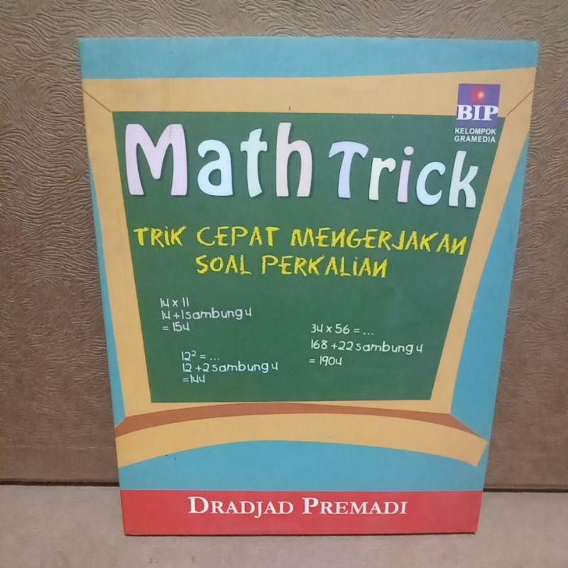 Jual Buku Original MATH TRICK TRIK CEPAT MENGERJAKAN SOAL PERKALIAN ...