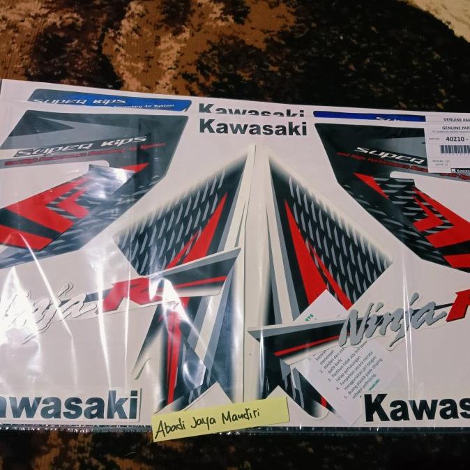 Jual Stiker Striping Kawasaki Ninja R Putih 2013 Asli Kawasaki Full Set ...