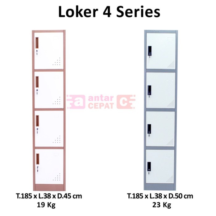 Jual LOCKER BESI 4 PINTU LEMARI LOKER BESI 4 PINTU SINGLE MS-104 ...