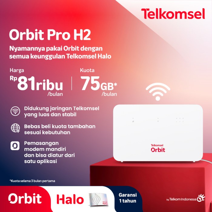 Jual TELKOMSEL HALO ORBIT PRO H2 MODEM WIFI 4G HIGH SPEED BONUS DATA ...
