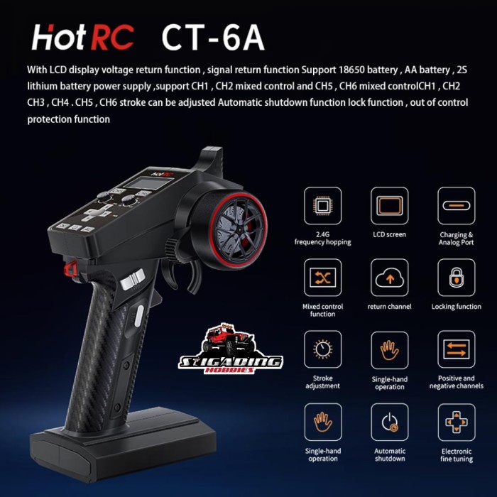 Jual Remote 6 Ch Hotrc Ct 6a Not Dumborc Radiolink Shopee Indonesia