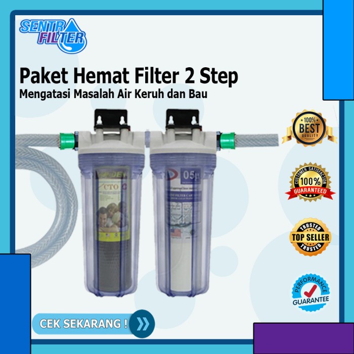 Jual PAKET HEMAT FILTER KRAN AIR 2 STEP (FILTER AIR KERUH DAN BERBAU ...