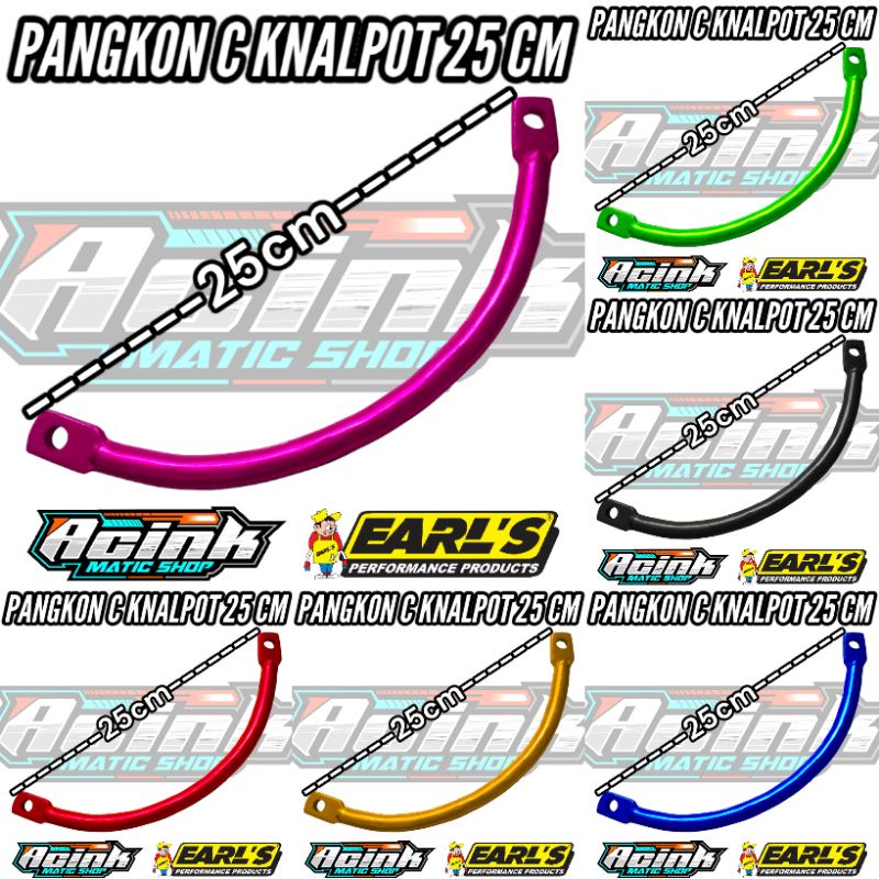 Jual Pangkon kenalpot C breket knalpot c panjang 25 cm almunium cnc ...