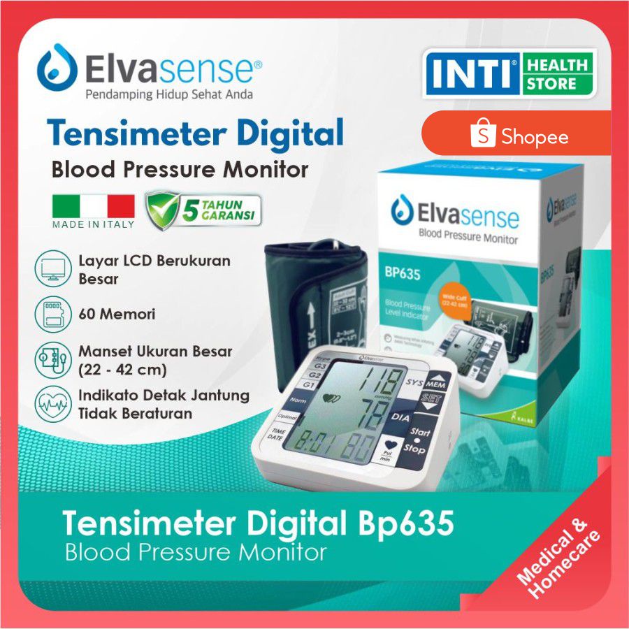 Jual ELVASENSE | Tensimeter Digital BP635 | Blood Pressure Monitor ...