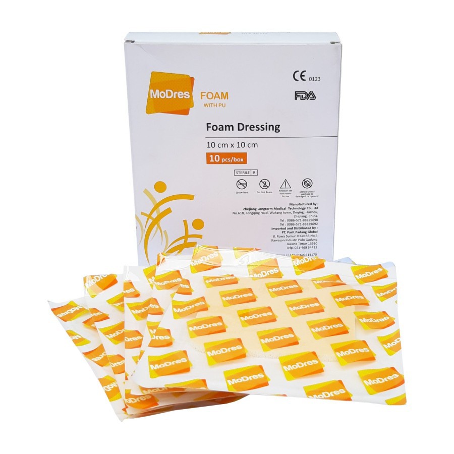 Jual Modres | Foam Dressing Non Adhesive 10cm x 10cm | Plester Luka ...