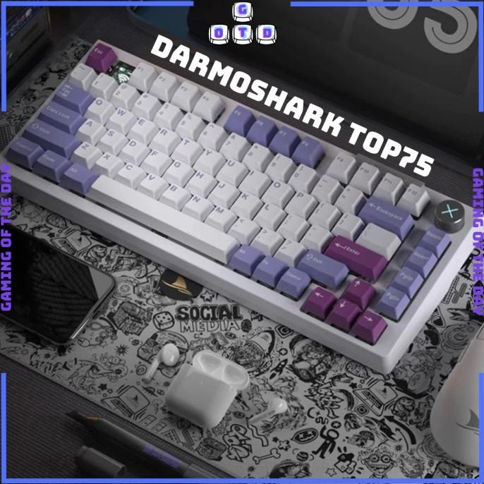 Jual Darmoshark Top75 Top Mount Mechanical Keyboard Wireless With Led Knob | Shopee Indonesia