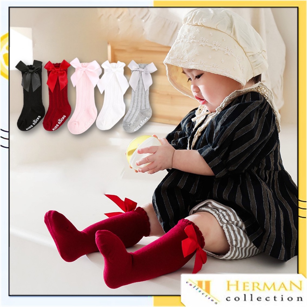 Jual HC Kaos Kaki Anak Panjang 6821 Kaos Kaki Bayi Model Pita Kaus Kaki ...