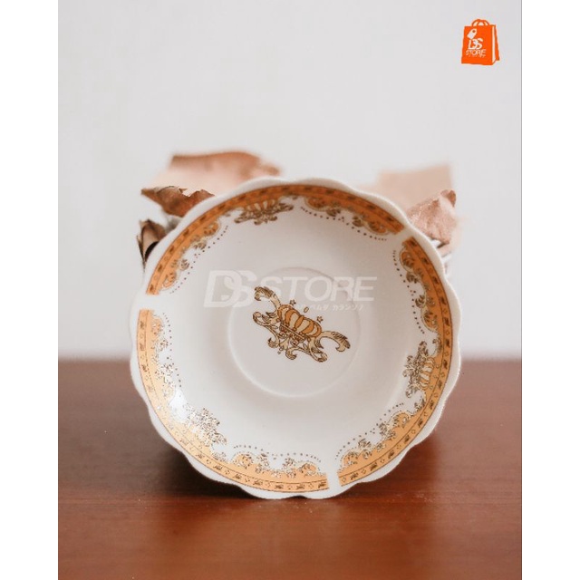 Jual [6pcs]Lepek keramik mahkota/Lepek kaca/tatakan gelas/alas cangkir ...