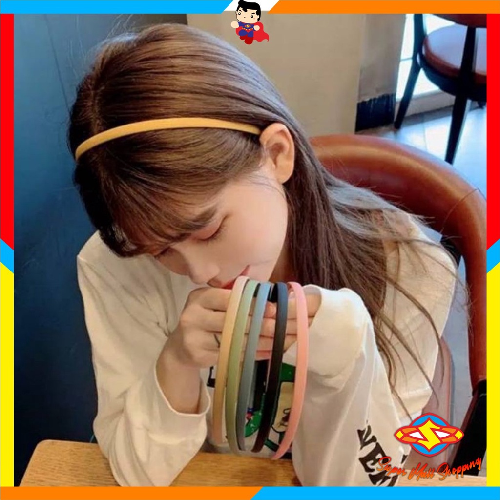 Jual SMS Bando Polos Tipis 0.5cm Wanita Bandana Warna Pastel Ala Korea ...