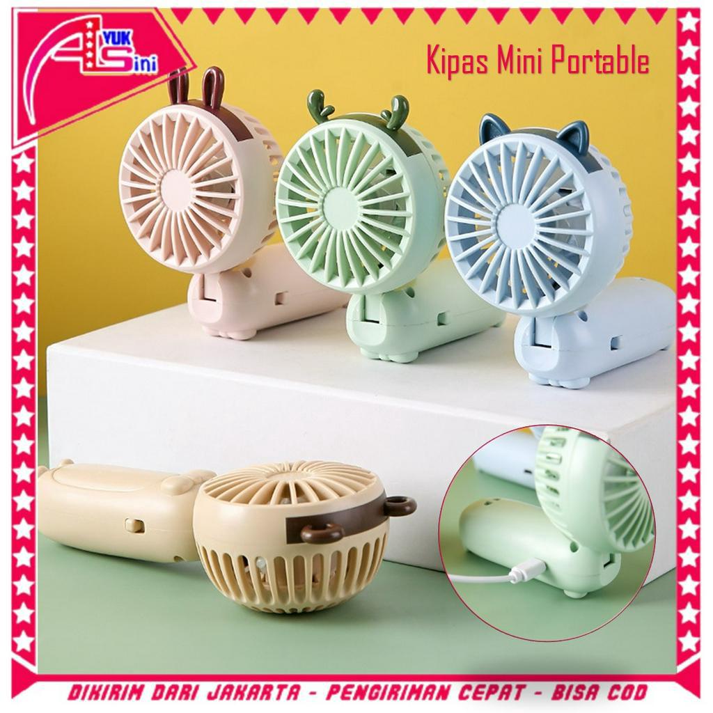 Jual AS Kipas Angin Mini Portable Karakter Rabbit Lucu Mini Fan Usb ...