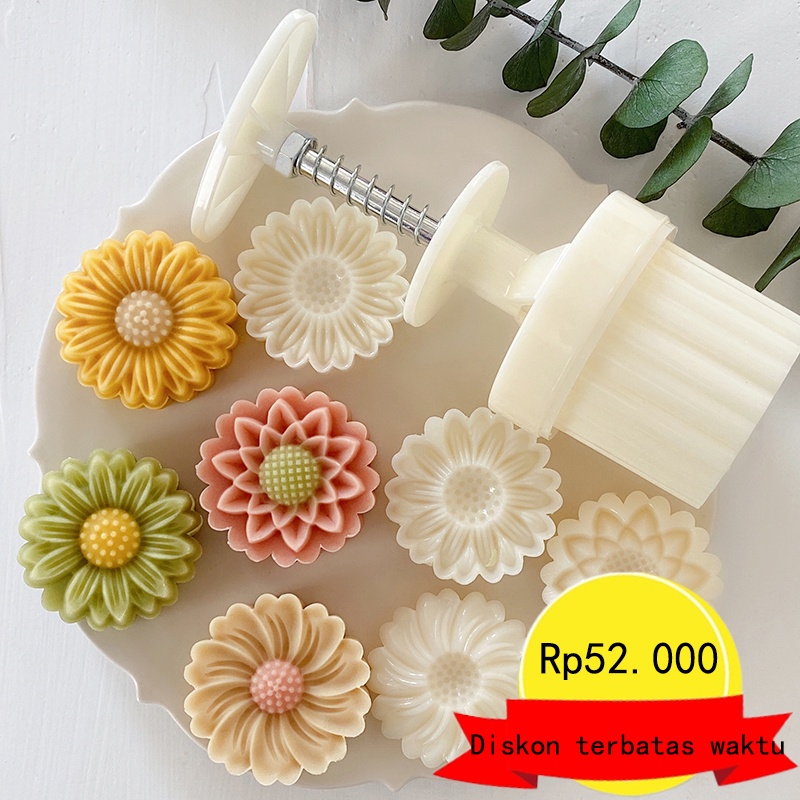 Jual 50g Daisy Bentuk Kue Cap Bunga Kue Bulan Cetakan Spring Pastry Kue ...
