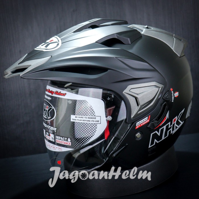 Jual NHK Helm Predator Crypton SOLID NEW Double Visor | Shopee Indonesia