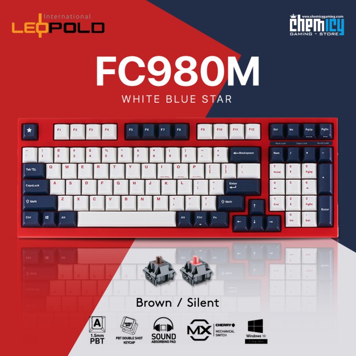 Jual Leopold FC980M White Blue Star Mechanical Gaming Keyboard | Shopee ...