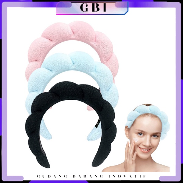 Jual GBI - Bando Shell Tebal Jumbo Bandana Cloud Style Gaya Korea ...