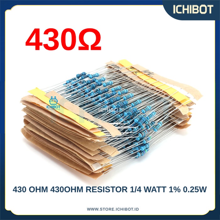 Jual 430 ohm 430ohm Resistor 1/4 Watt 1% 0.25W | Shopee Indonesia