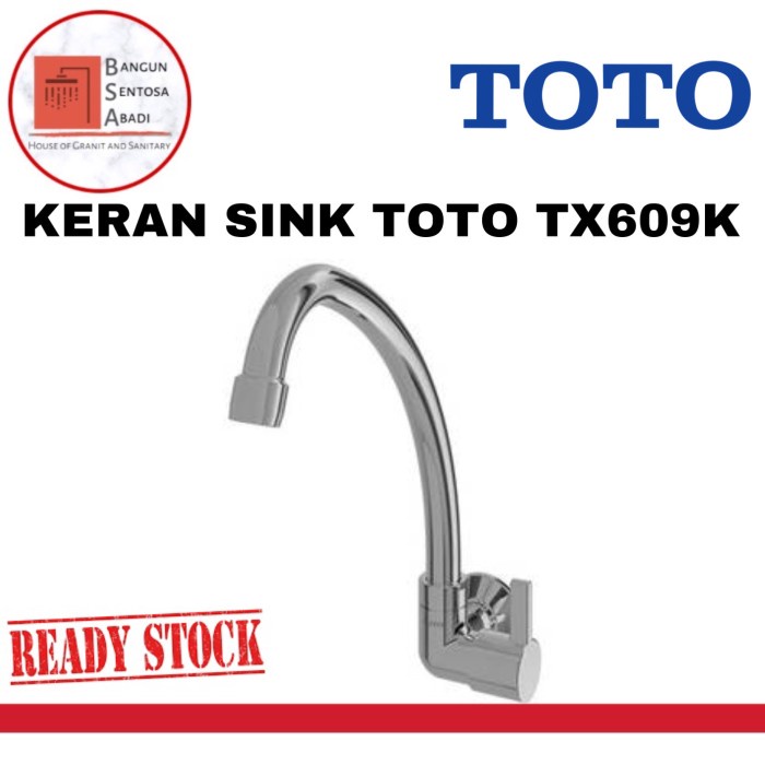 Jual KERAN CUCI PIRING TOTO TX609K / KRAN AIR TEMBOK DAPUR TOTO ORIGINAL | Shopee Indonesia