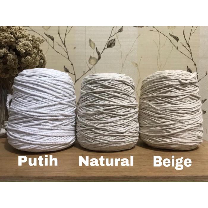 Jual Tali Macrame Kur Kualitas Premium Twist 4 Mm Beige 1 Kg | Shopee ...