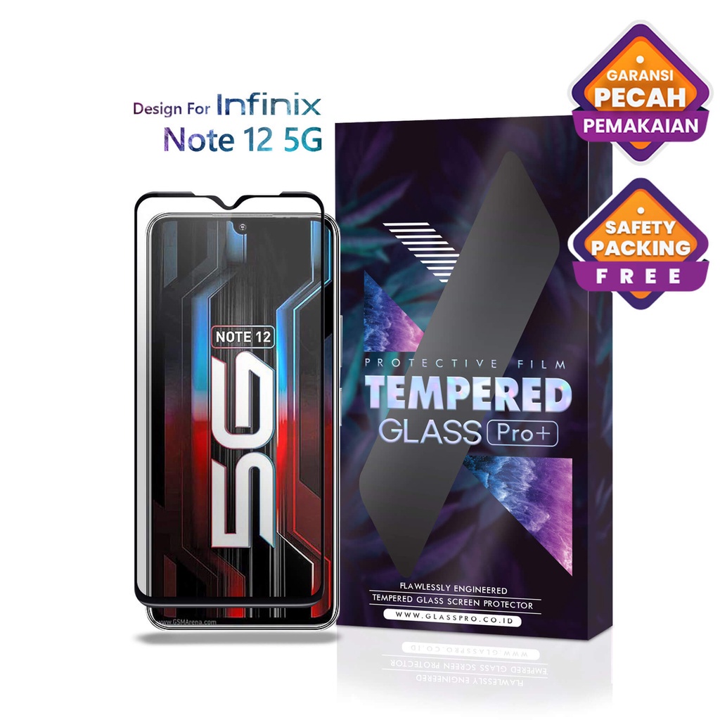 Jual Tempered Glass Infinix Note 12 5G Full Cover - Premium Glass Pro ...