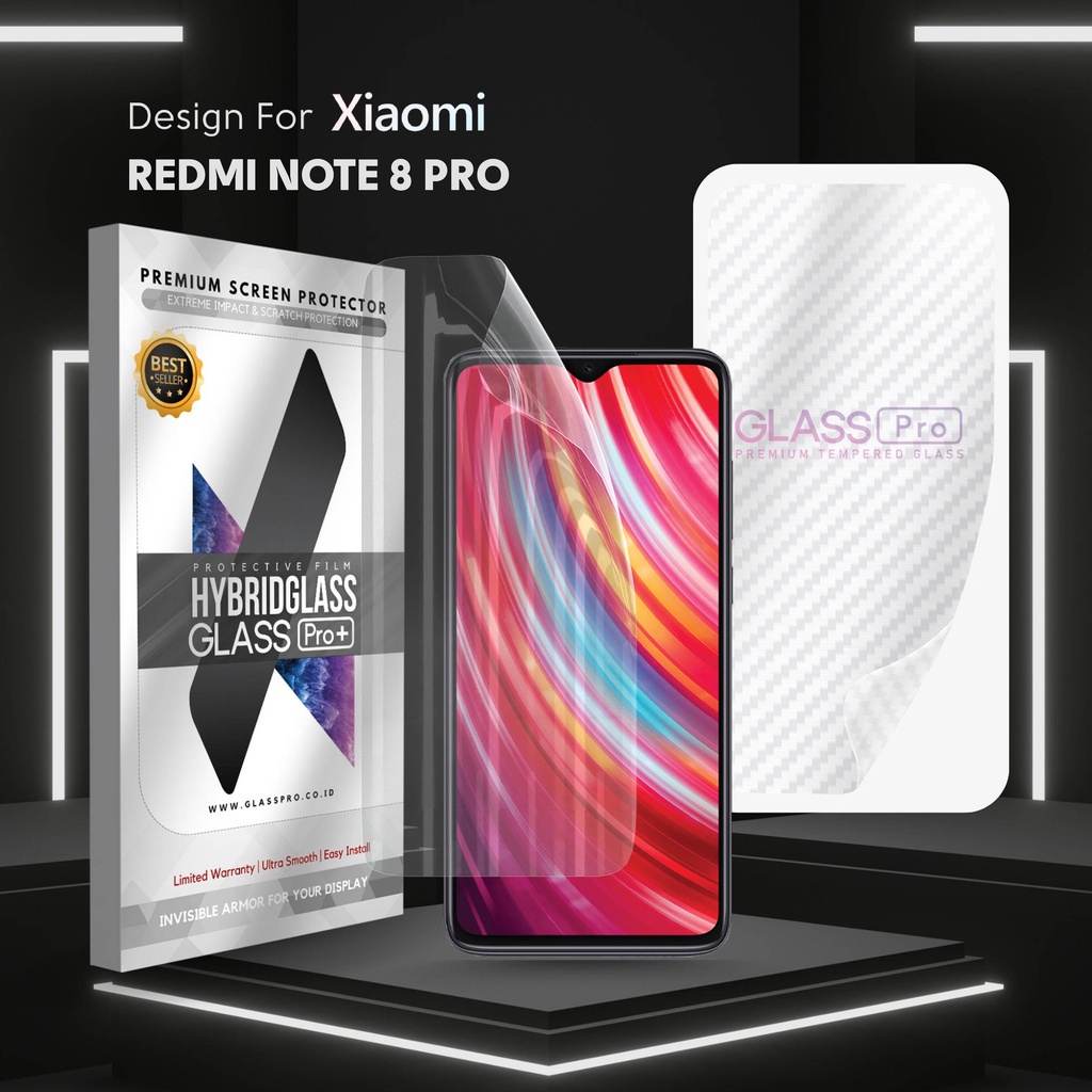 Jual Hybrid Glass Premium Anti Gores Hydrogel Xiaomi Redmi Note 8 Pro ...