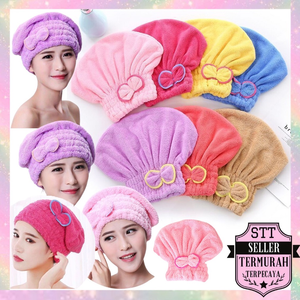 Jual STT HANDUK RAMBUT PITA TOWEL DRY HAIR DEWASA KEPALA TOPI MANDI ...