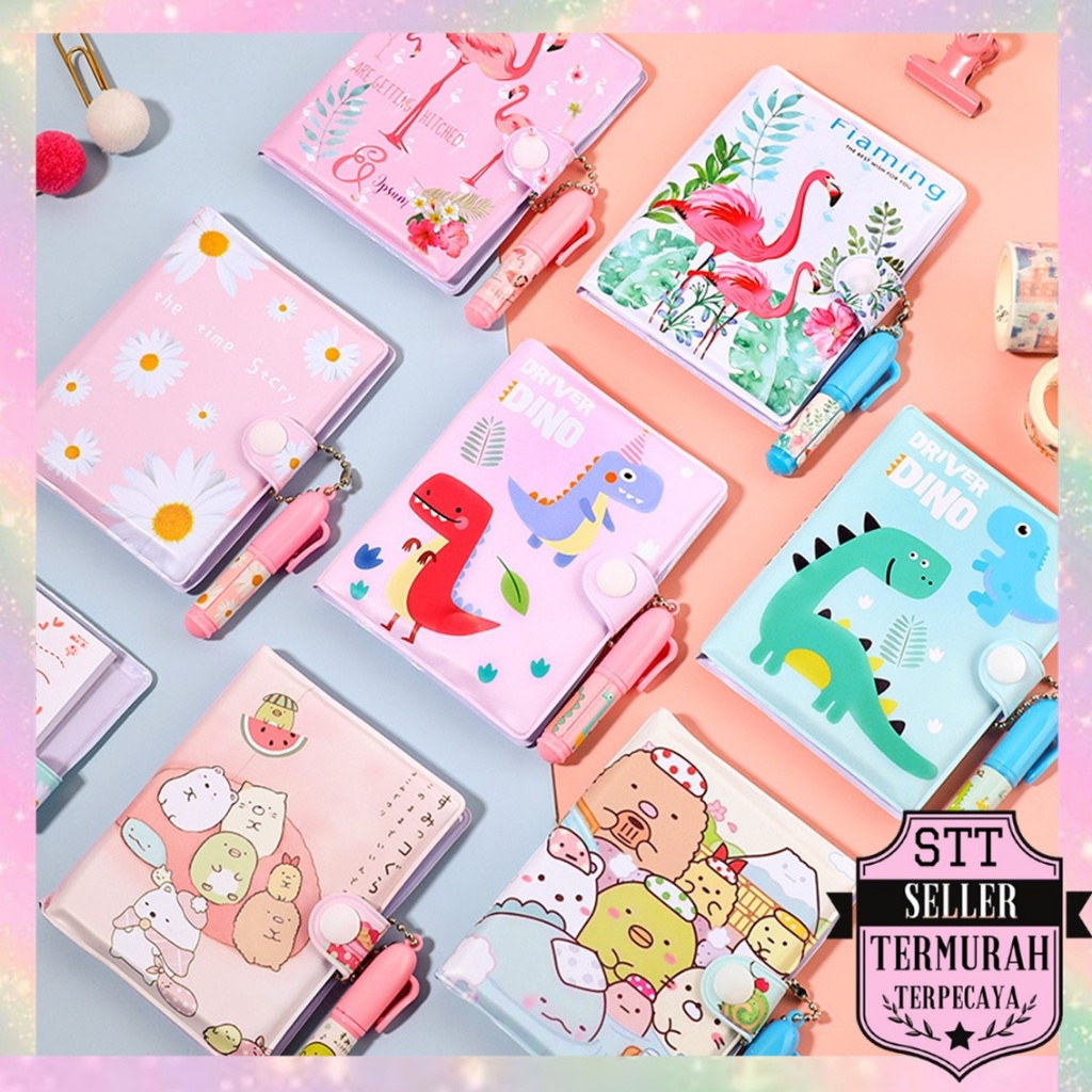 Jual STT Set Mini Note Book Notes Unicorn Free Pena Kartun Lucu Kreatif ...