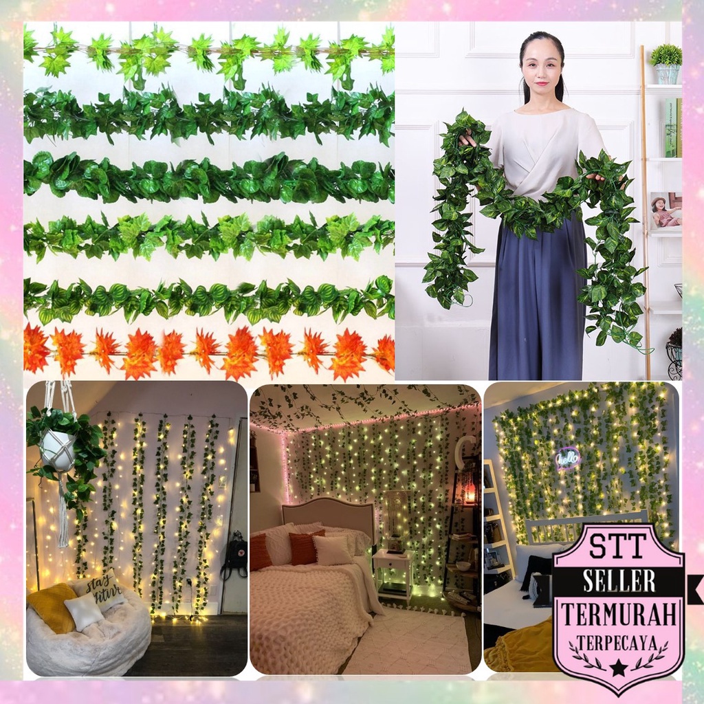 Jual STT Daun Rambat Palsu Artificial Plastik Sulur Daun Imitasi Daun ...