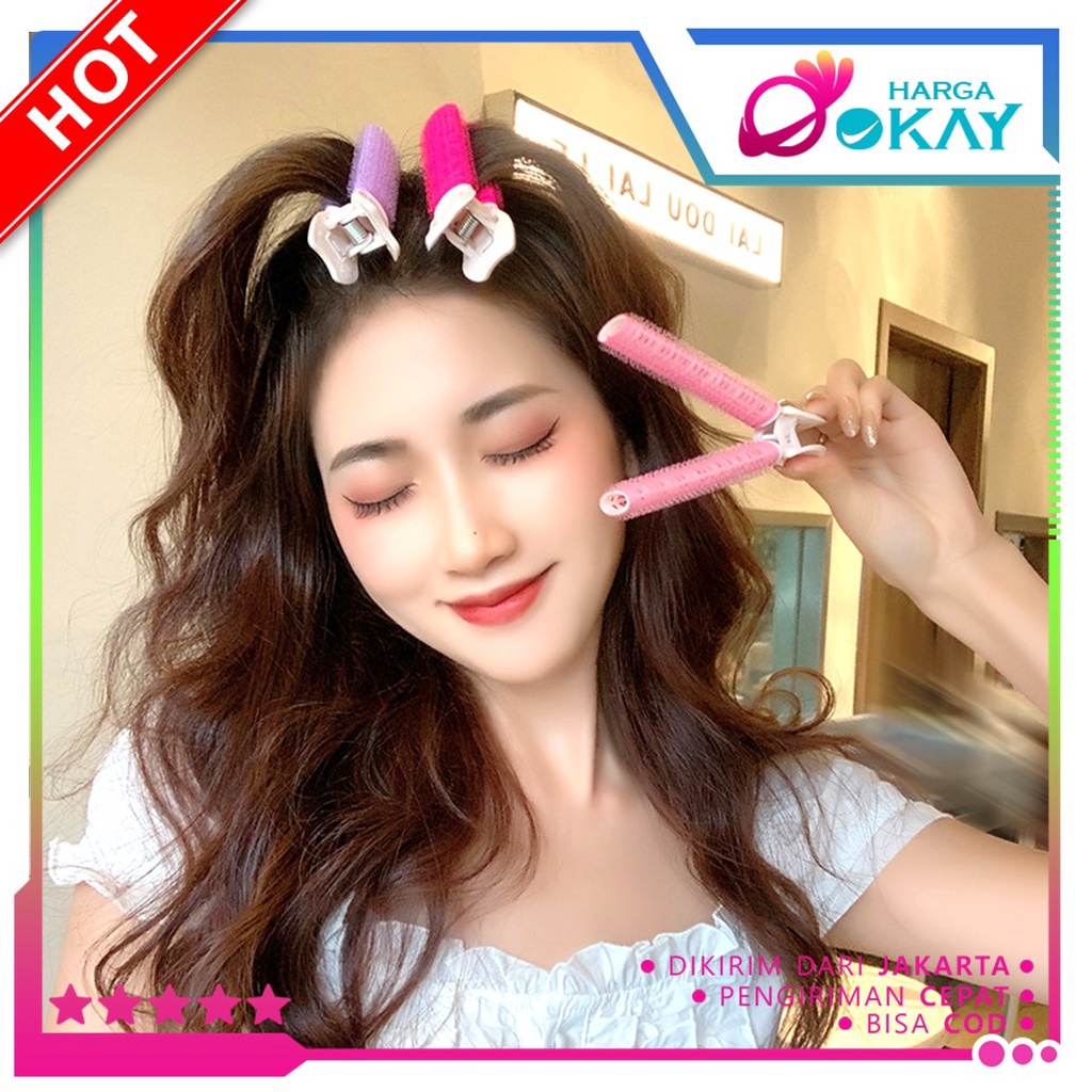 Jual HO Roll Rambut Jepit Korea Velcro Hair Gulung Jepitan Clip ...
