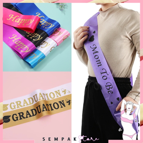 Jual SS Selempang Ulang Tahun Sash Happy Birthday Girl Bride To Be ...