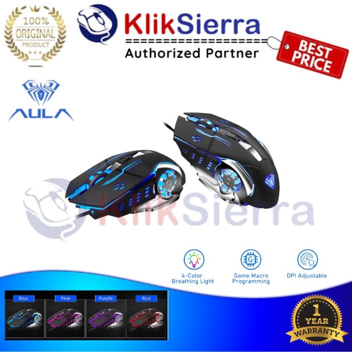 Jual Terbaru Mouse Optical Gaming Aula S20 2400Dpi Rgb Driver Macro Software Promo Terlaris ...
