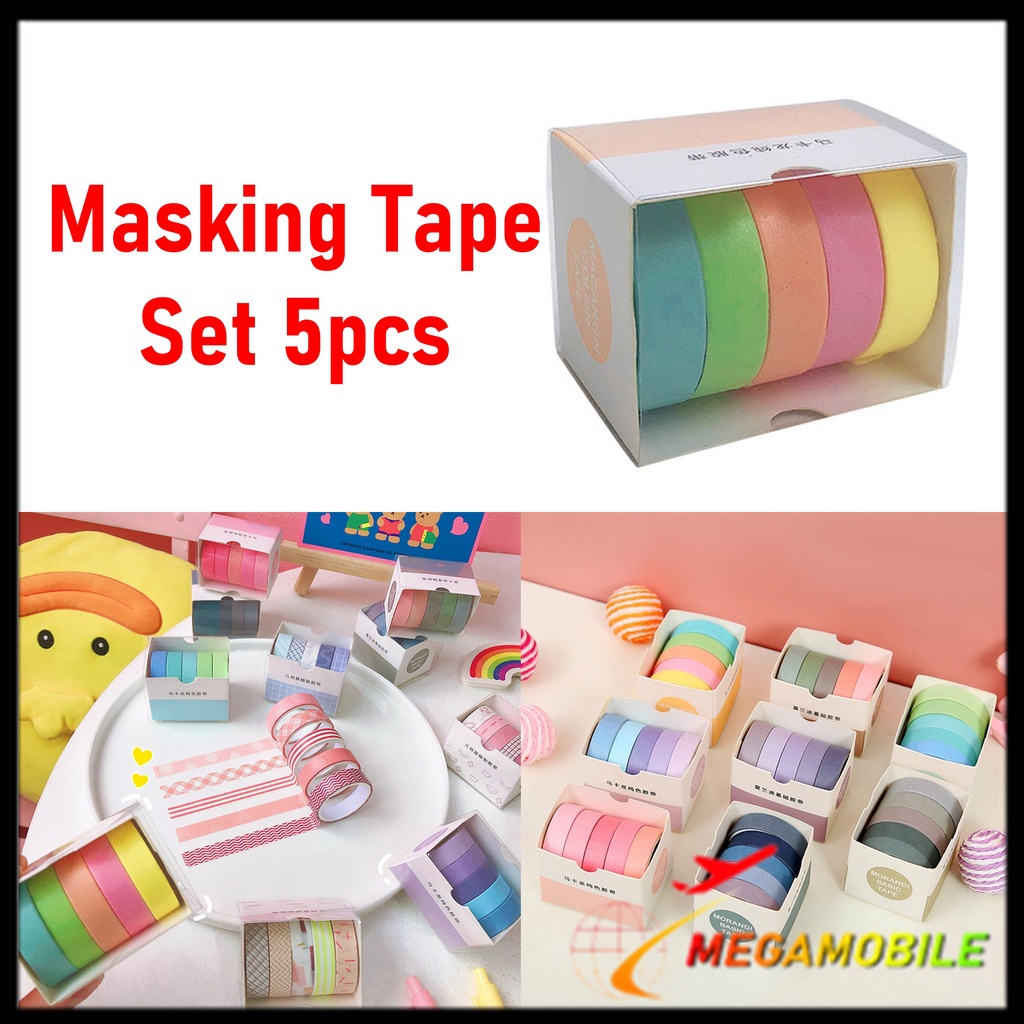 Jual MM - Masking Tape Set 5pcs Essential Collection Isi 5 Selotip ...