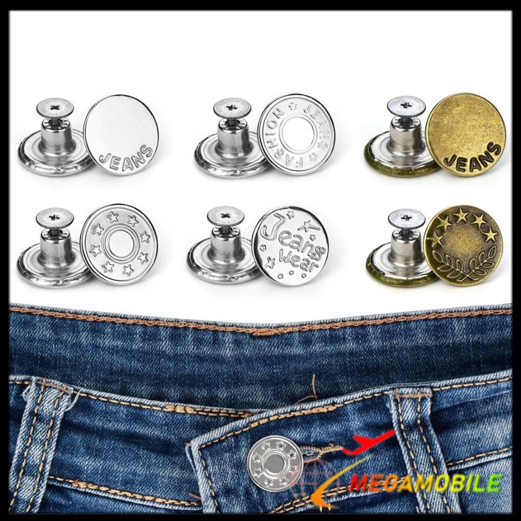 Jual MM - Kancing Jeans Logam Tusuk Simple Adjustable Kancing Celana ...