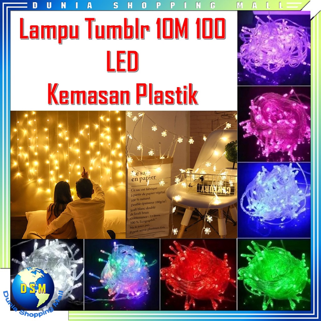 Jual DSM Lampu Tumblr 100 Led 10 Meter Kemasan Plastik Tumblr Light LED ...