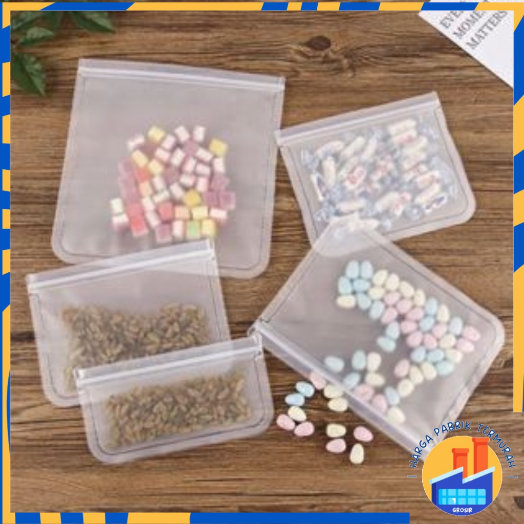 Jual HPT Ziplock Food Storage Pouch Penyimpanan Makanan Kulkas Reusable ...