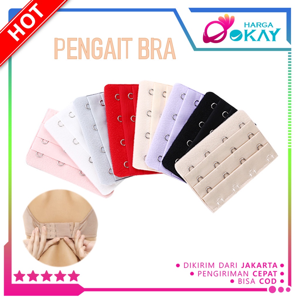 Jual HO Pengait Bra Tambahan 3 Kait Extension Bra 2 Kait Karet Sambung ...