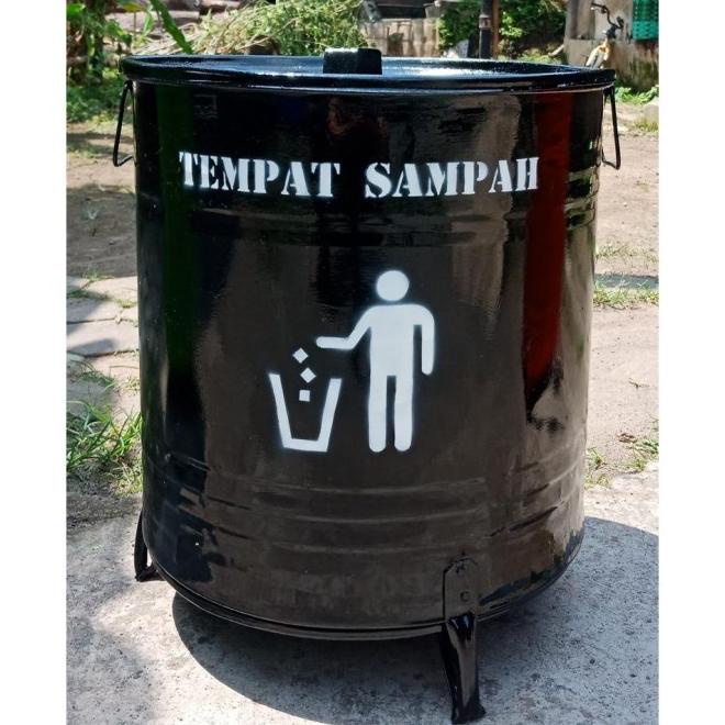 Jual Tempat Sampah Drum Besi Besar 40L Bakar / Pot Tong Besi Praktis ...