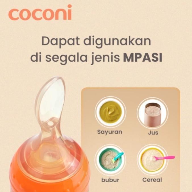 Jual COCONI Silicone Baby Feeder Spoon / Sendok Botol Makan Bayi MPASI GM | Shopee Indonesia
