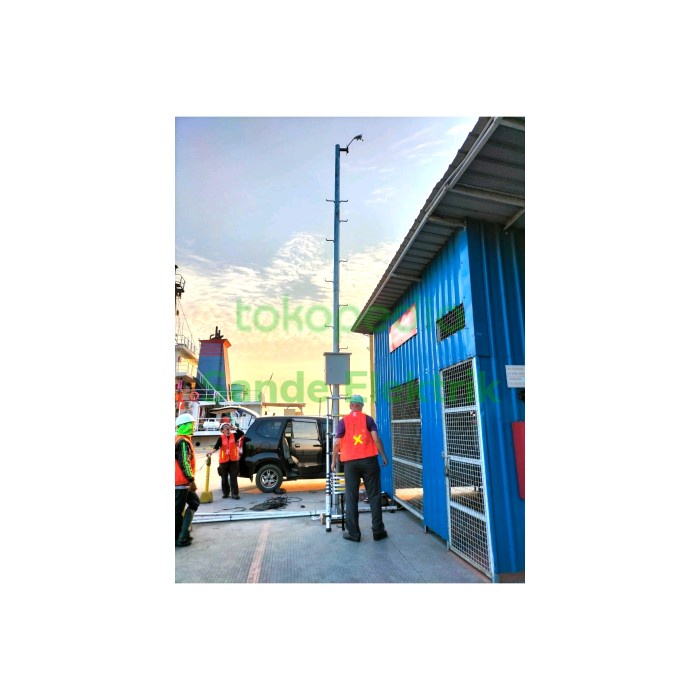 Jual CUSTOM TIANG CCTV 7M OKTAGONAL PAKAI TANGGA | Shopee Indonesia