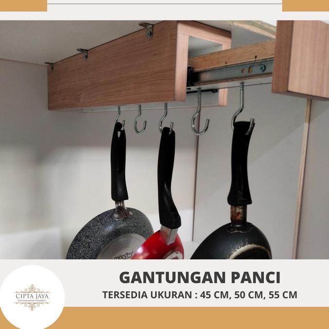 Jual Cipta Jaya - Gantungan Panci Teplon di kitchen set dapur Tarik ...
