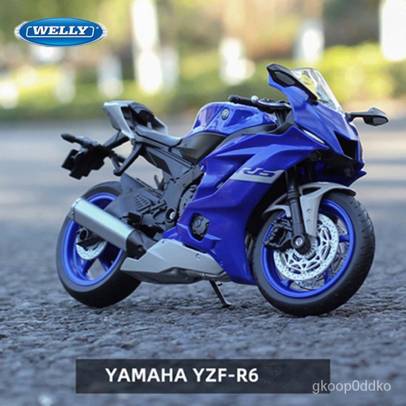 Jual Welly 1:12 Yamaha YZF-R6, Model Simulasi Diecast Sepeda Motor ...