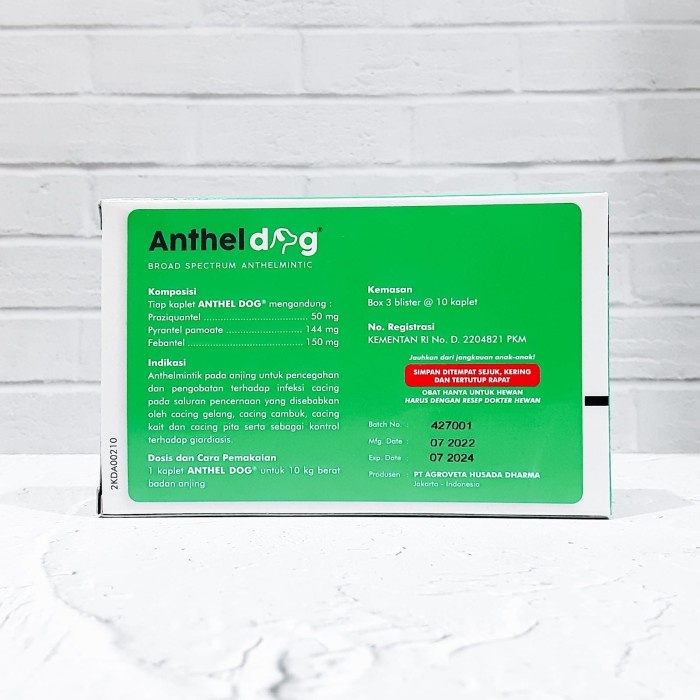 Jual Anthel Dog Obat Cacing Murah Pengganti Drontal Dog Per Tablet ...