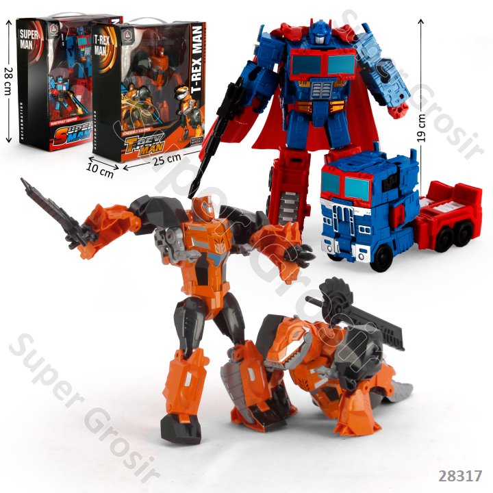 Jual Mainan_Miniatur Diecast Robot Deform Karakter Mirip Transformers 2 ...