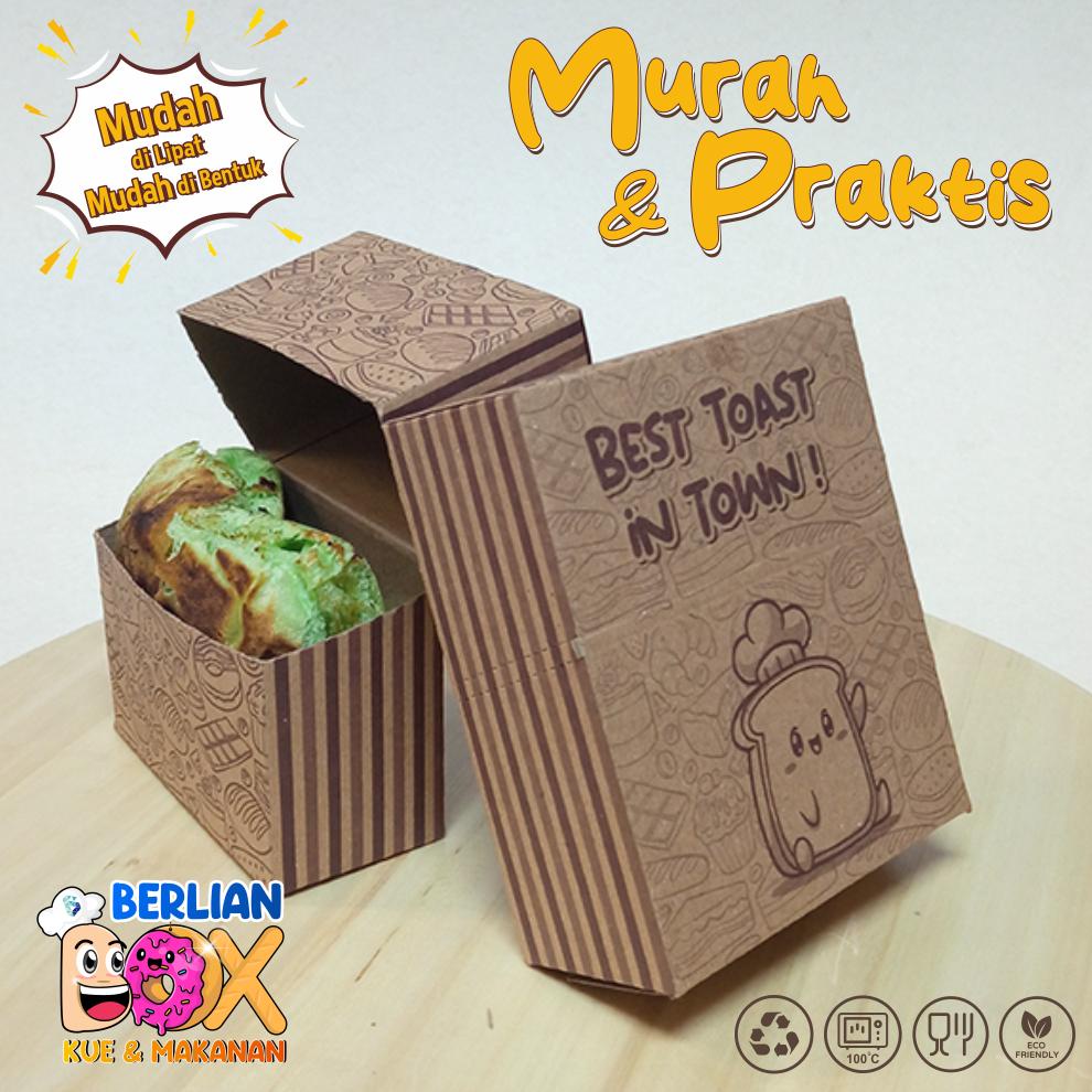 Jual Special Sale! Toast Box Motif isi 50 pcs Bahan Kraft Premium ...