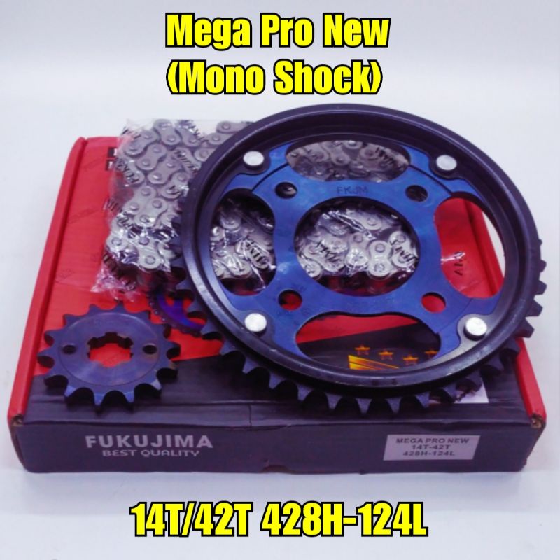 Jual Fukujima Gear Paket Mega Pro New Mono Shock Sonic GTR 150 CB CBR ...