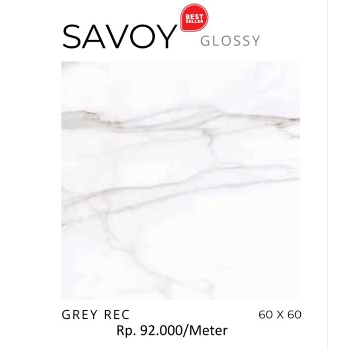 Jual Keramik Glossy Motif Marbel Putih Abu Savoy Ukuran 60x60 by ...