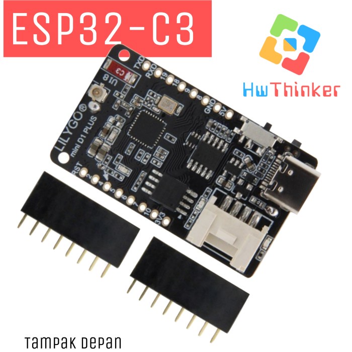 Jual TTGO T-OI Plus ESP32-C3 RISC-V WiFi Bluetooth Board With 16340 Holder | Shopee Indonesia