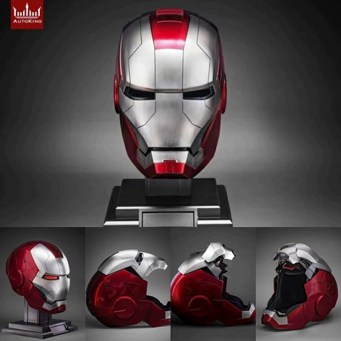 Jual DP AUTOKING Auto King Iron Man Mark V MK5 Lifesize Helmet Helm ...