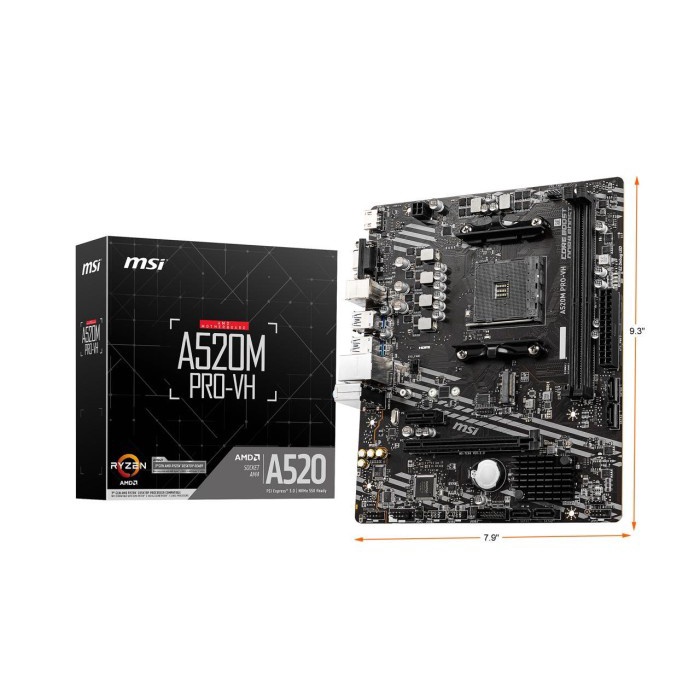 Jual mainboard motherboard PC MSI A520M PRO VH mobo AMD AM4 | Shopee ...