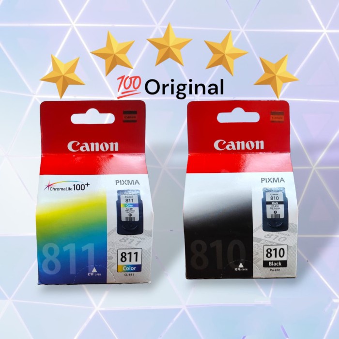 Jual Paket Tinta Canon Pixma 810 Black + 811 Colour Original | Shopee ...